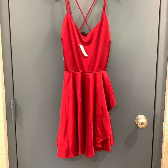 Windsor | Dresses | Windsormaroon Grand Exit Satin Skater Dress | Poshmark